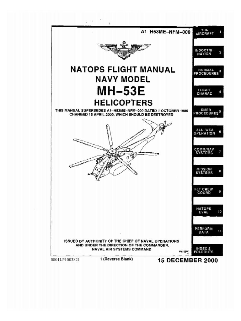 MH-53E NATOPS Manual Overview | PDF | Aviation