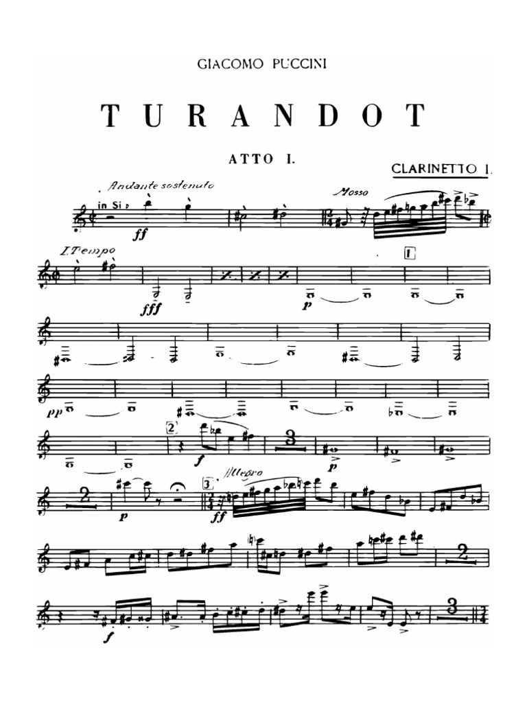 Puccini Turandot Cl1 | PDF