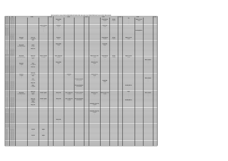 2023-2024 MEM Yaz Okulu Ders Programi 2 | PDF