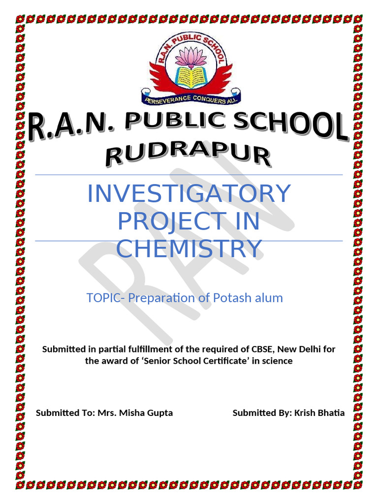 Investigatory Project XII | PDF