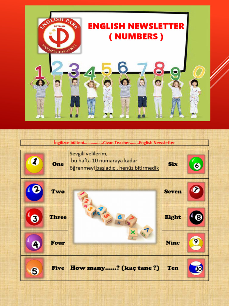Numbers English Park | PDF
