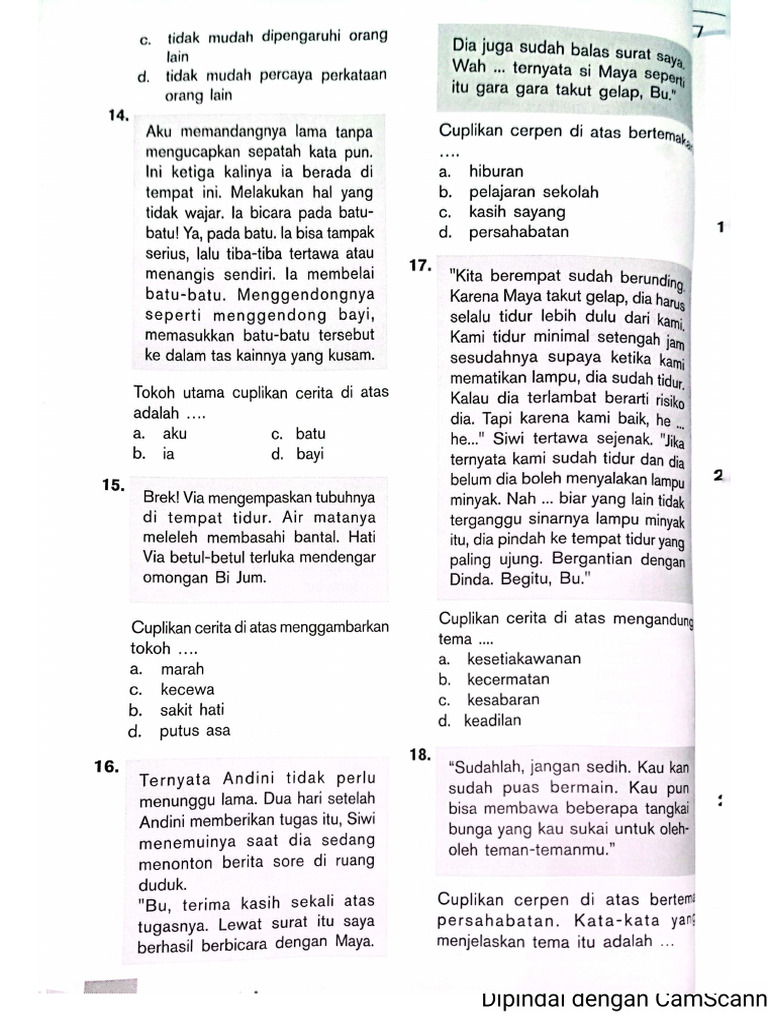 Latihan Soal PG Cerpen | PDF