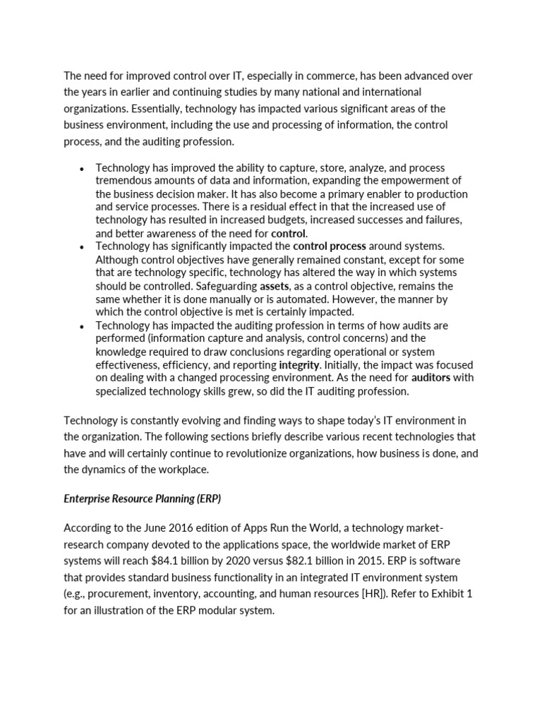 IT Environment | PDF | Cloud Computing | Enterprise Resource Planning