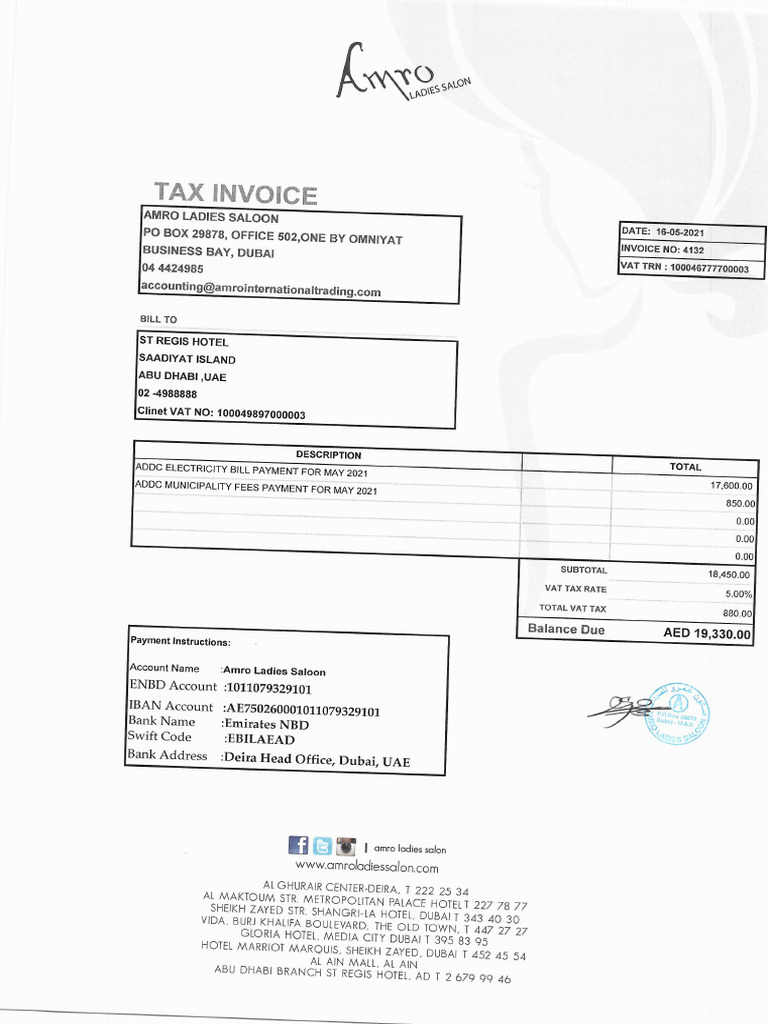 Spa 05-21 Invoice | PDF