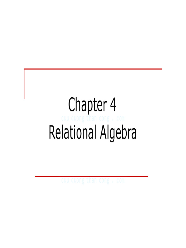 Relational Algebra Operations Explained | PDF | Relational Model | Relational Database