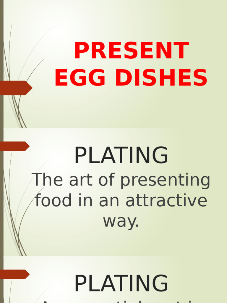 Present Egg Dishes | PDF | Foodborne Illness | Refrigerator