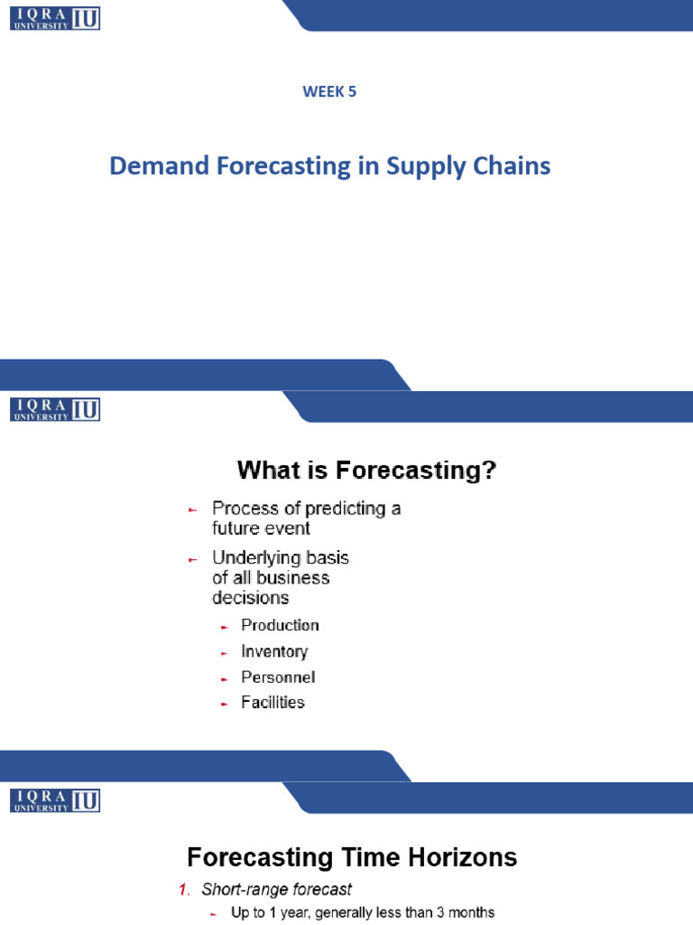 Demand Forecasting Methods in Supply Chains | PDF | Career & Growth | Business