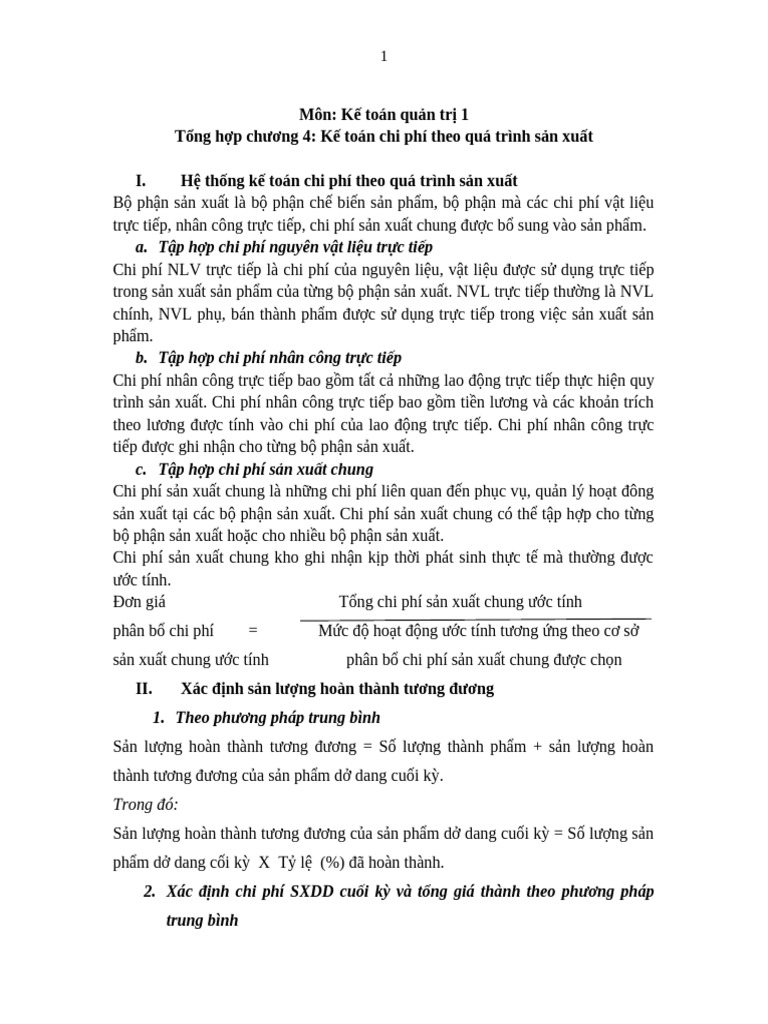 KE TOAN QUAN TRI-ly Thuyet Chuong 4 | PDF