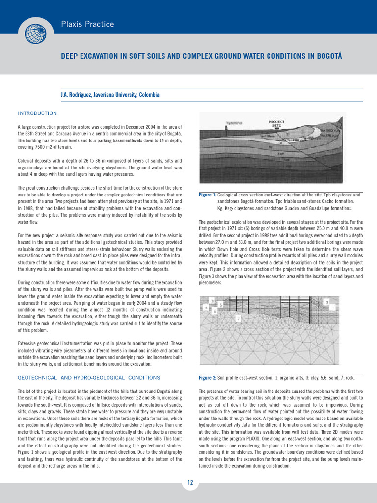 Iss17 Art1 - Deep Excavation in Soft Soils & Groundwater Conditions ...