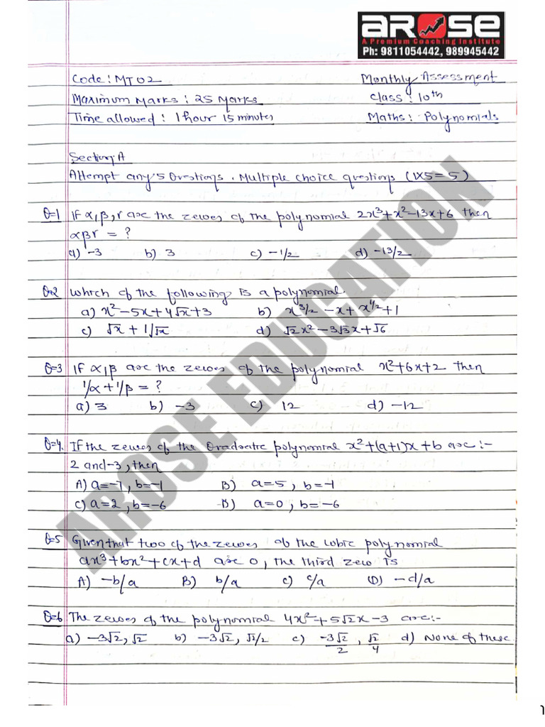 10TH MT02 - Watermark | PDF