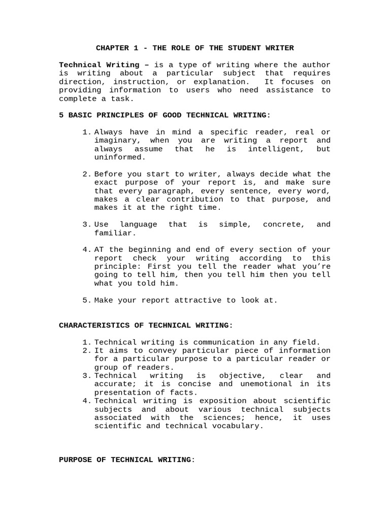 Technical Writing - Lesson 1 | PDF | Writing | Information