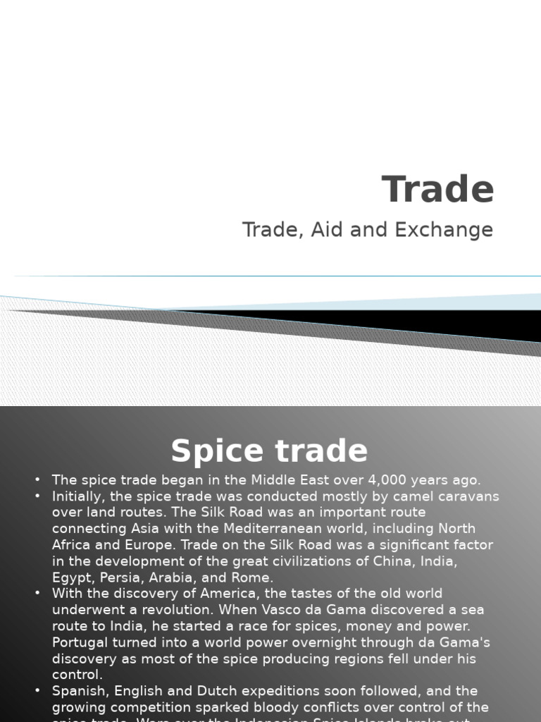 Trade | PDF | Atlantic Slave Trade | Trade