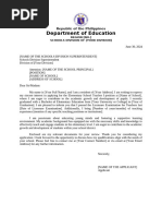 Letter of Intent Example - Applying To Deped | PDF
