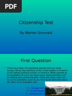 Citizenship Test Writing Practice Sentences | PDF | United States ...