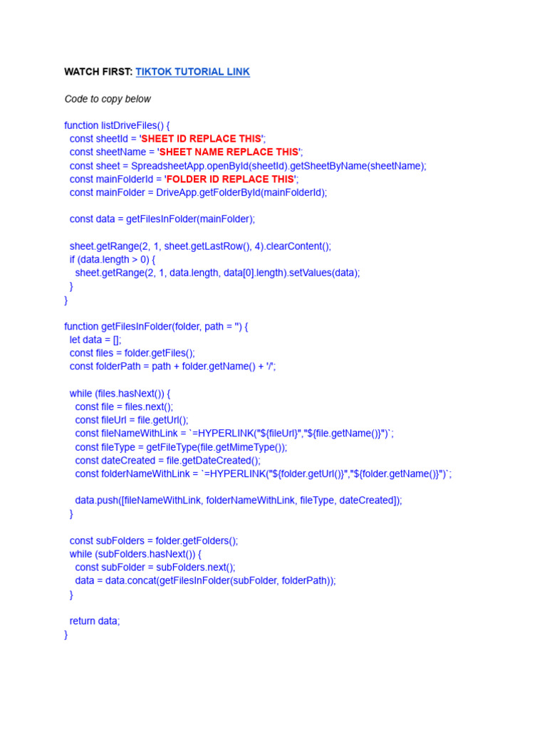 Google Drive Files Report | PDF