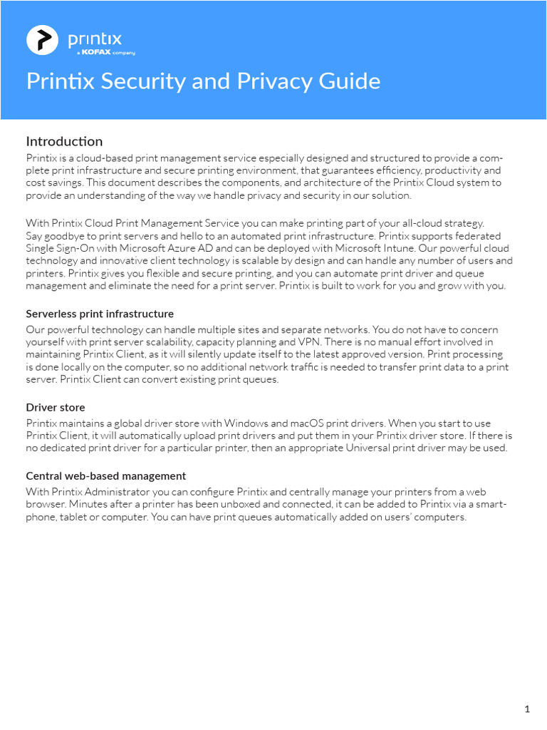 Printix Cloud Print Management Guide | PDF | Cloud Computing | Computer Network