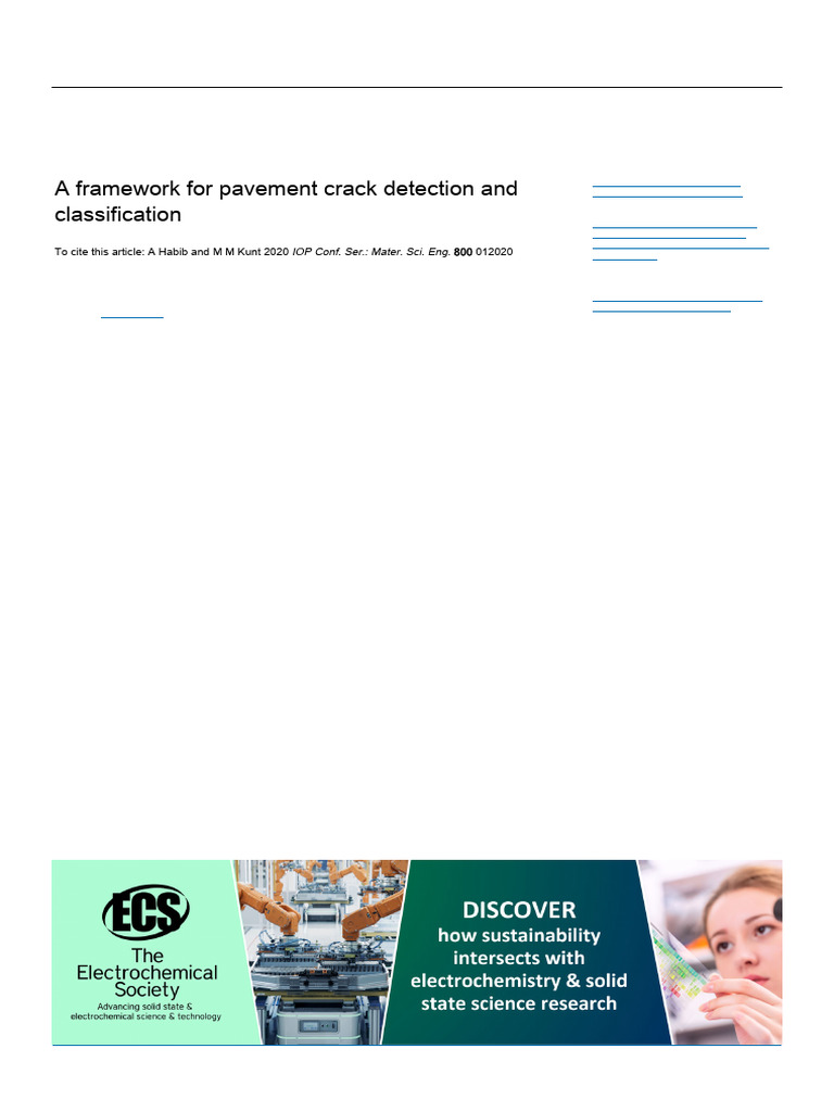 2020 A Framework For Pavement Crack Detection And Classification