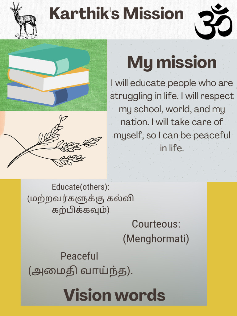Cream Modern Vision & Mission Poster | PDF