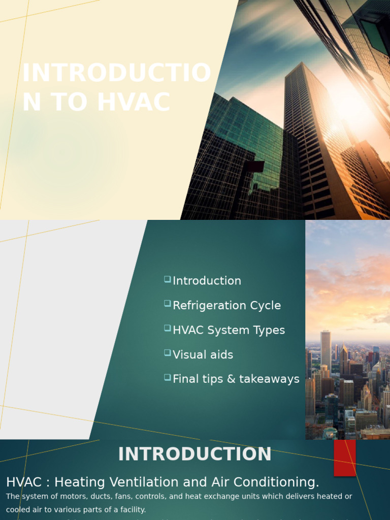Introduction To Hvac | PDF | Heat Pump | Air Conditioning
