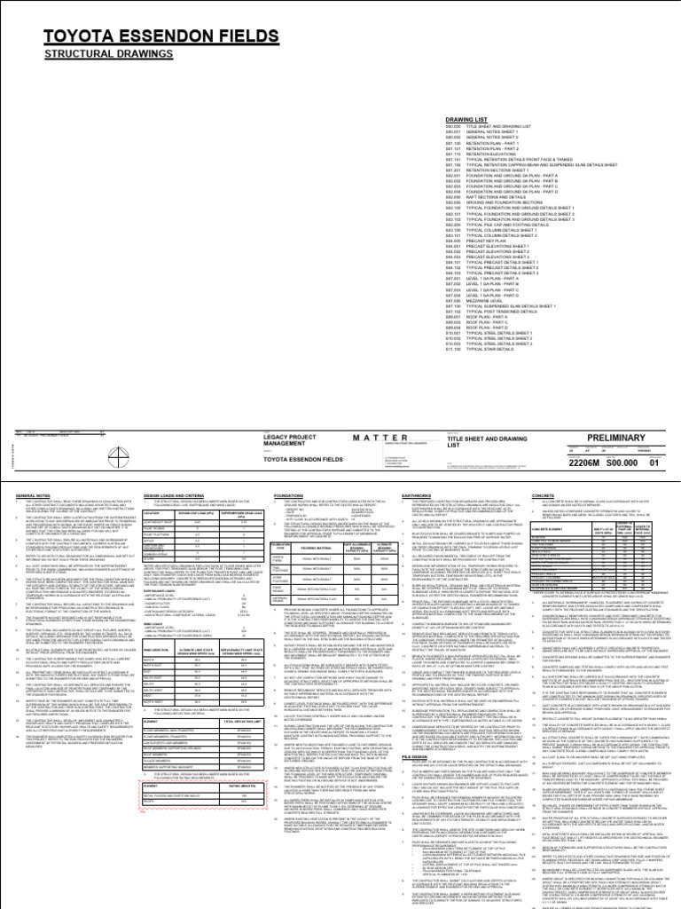 13.01 - Post Tender Addendum 01 - Revised Structural Drawings | PDF ...