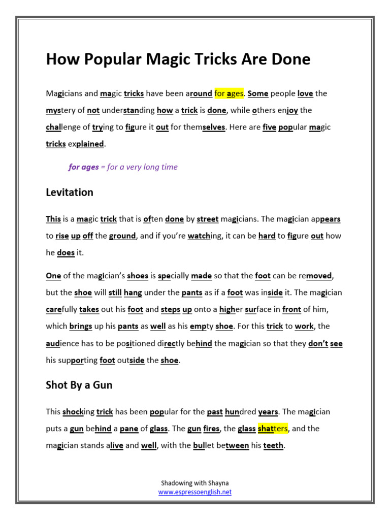 24 - How Popular Magic Tricks Are Done | PDF | Magic (Illusion)