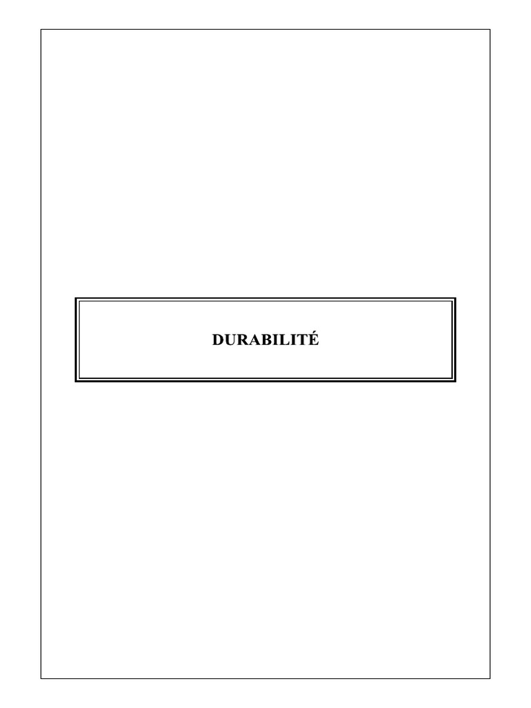 DURABILITÉ | PDF