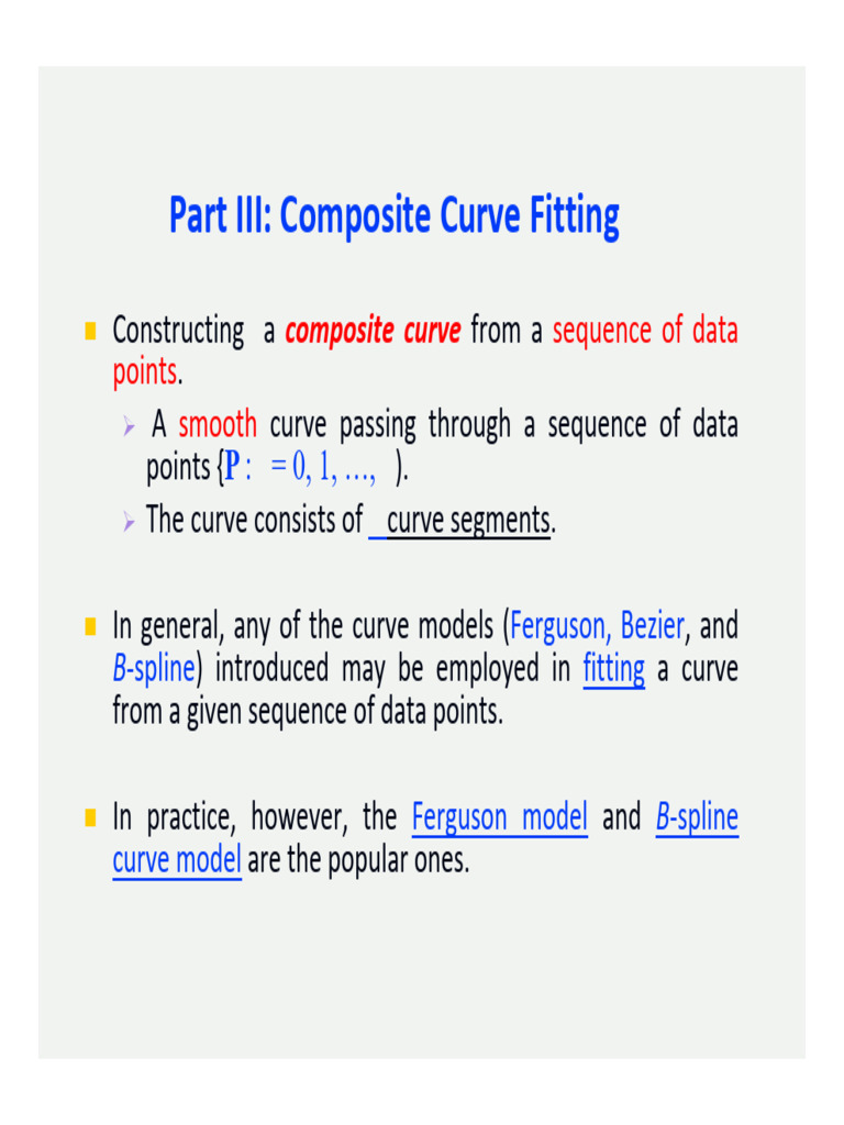 ME3261-III Curve Fitting (1-On-1) | PDF | Spline (Mathematics) | Curvature