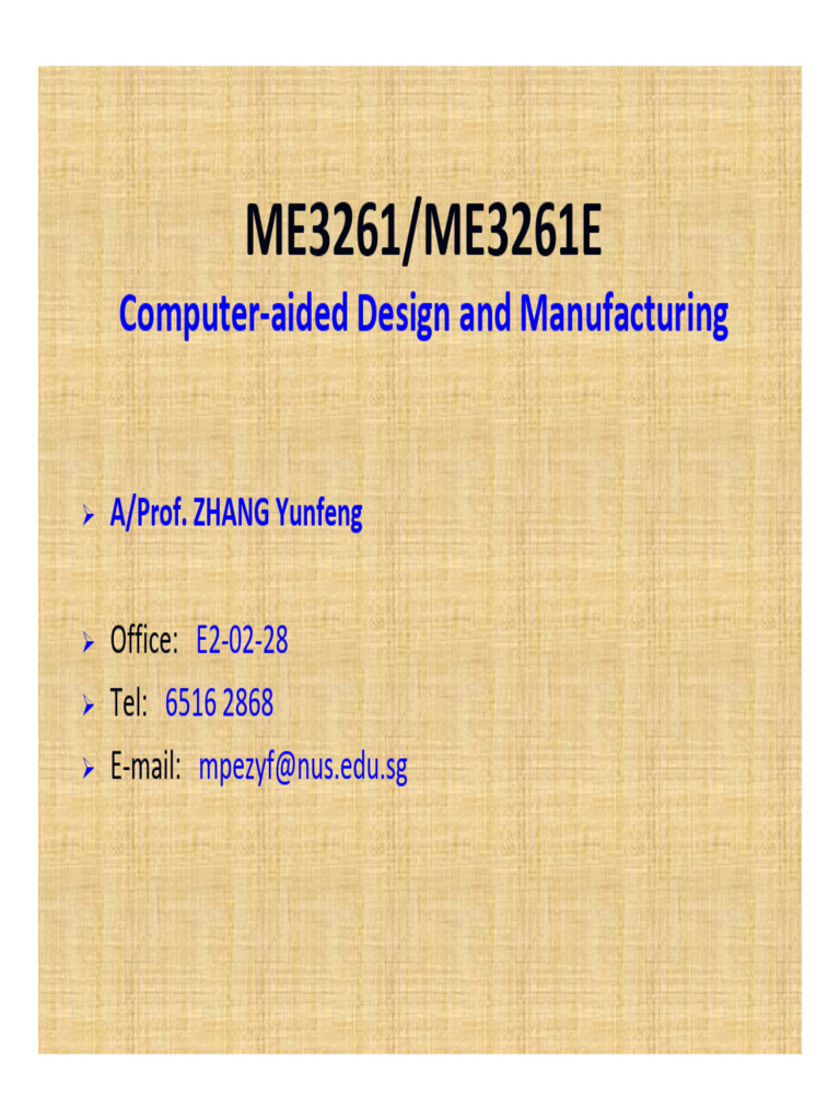 ME3261-I Introduction (1-On-1) | PDF | Curve | Equations