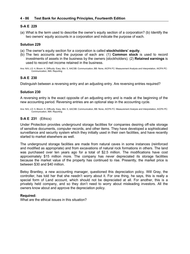 Accounting Principles 14th Edition by Weygandt TB 367 | PDF | Equity ...