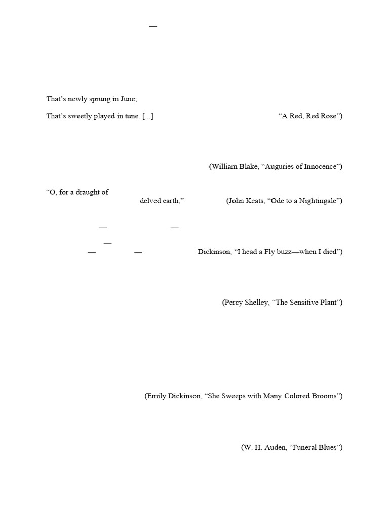 Poetry Analysis Handout Overview | PDF | Poetry