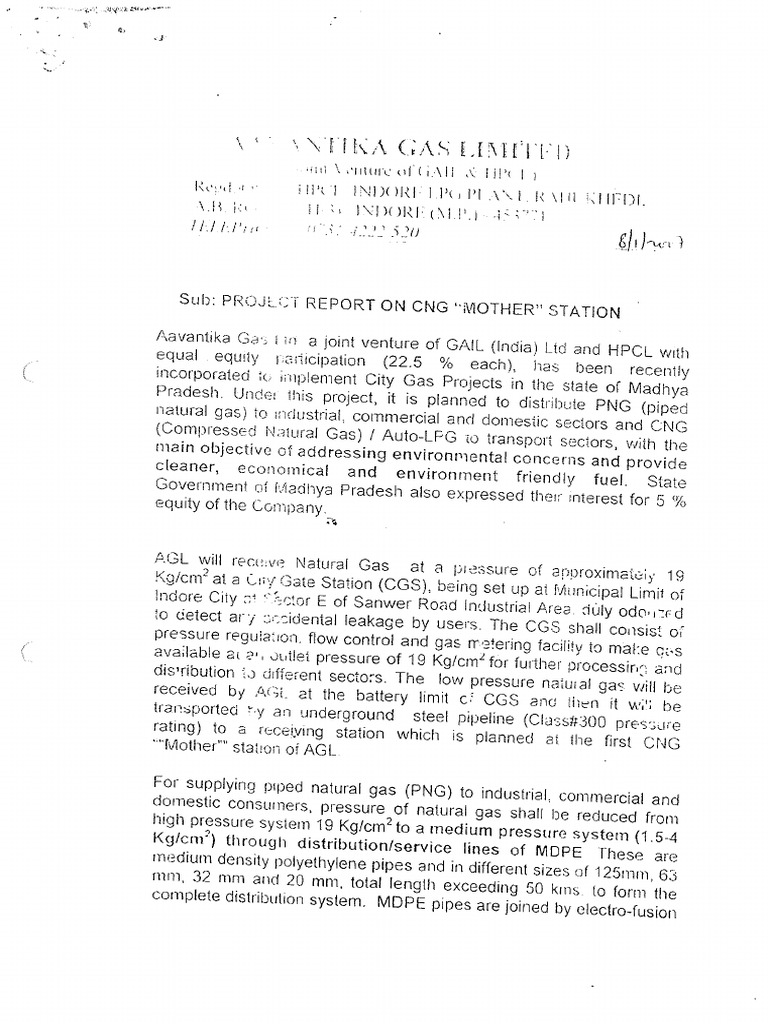 CNG Mother Station and CGD Set Up Detail Study Report | PDF