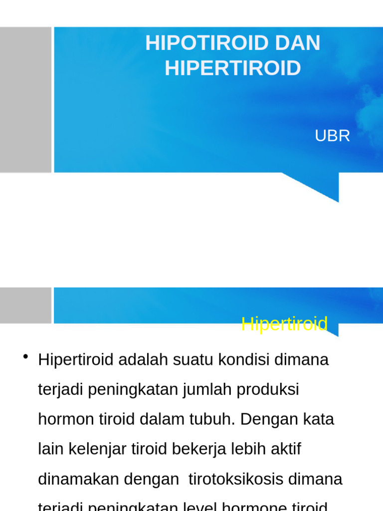 Hipo Dan Hipertiroid | PDF | Kesehatan Holistik | Sains & Matematika