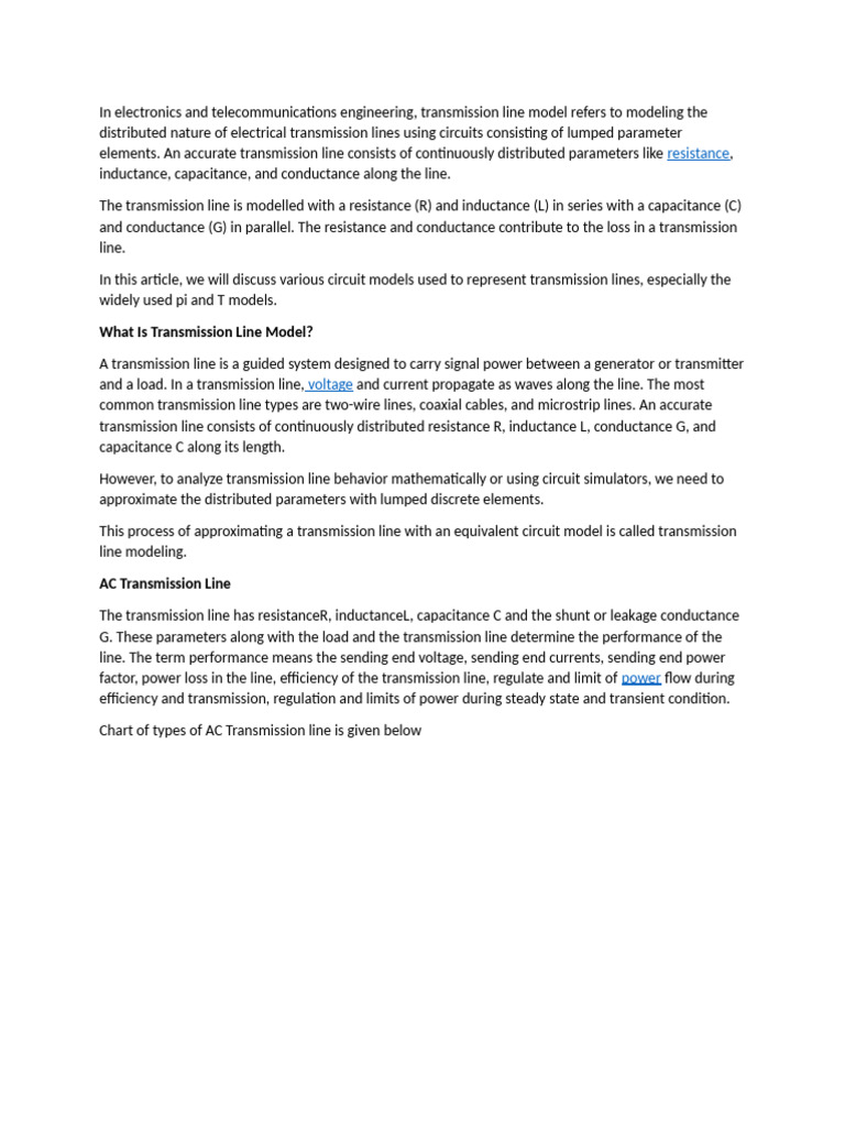In Electronics and Telecommunications Engineering | PDF | Electrical Network | Transmission Line