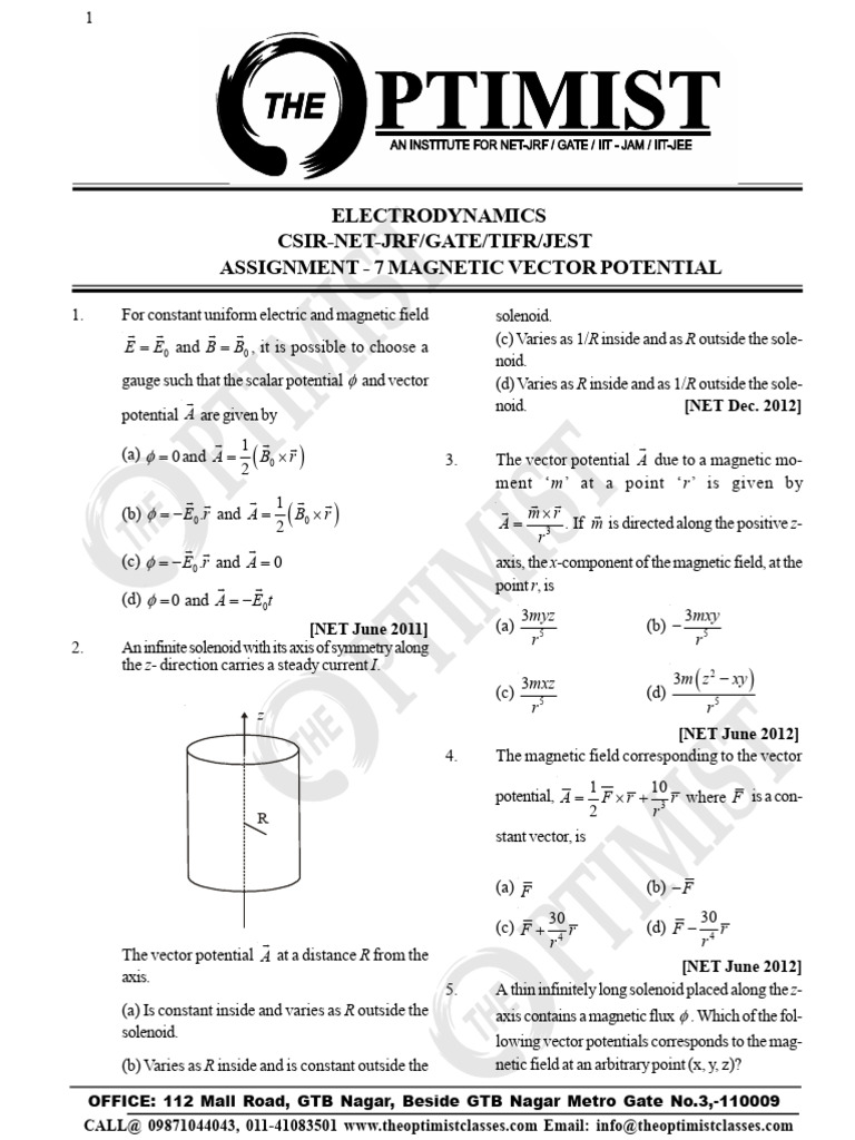 Magnetic Vector Potential Concepts | PDF | Magnetic Field | Mechanics