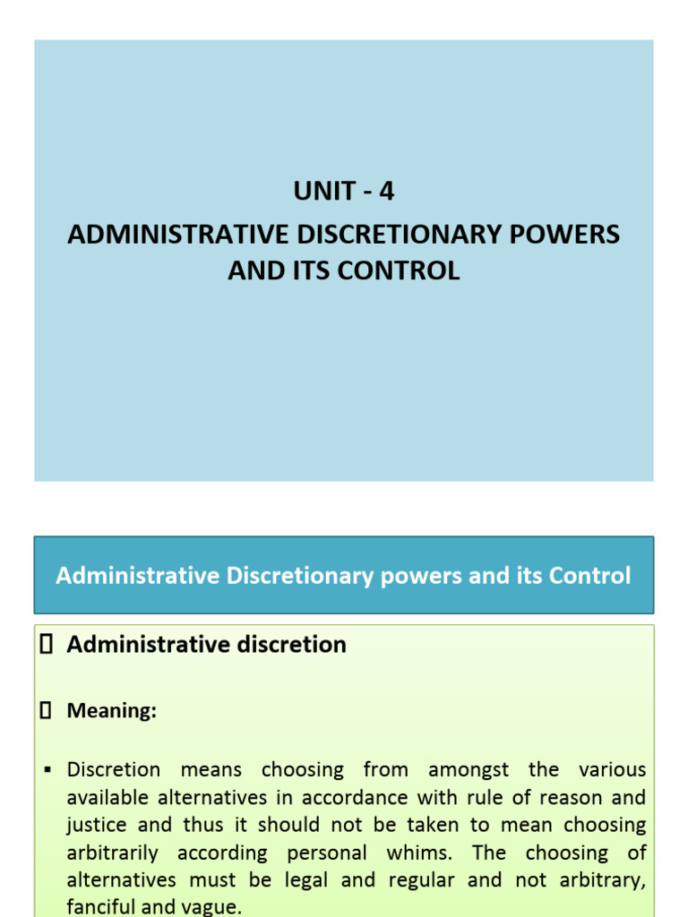 Understanding Administrative Discretion | PDF | Pardon | Court Martial