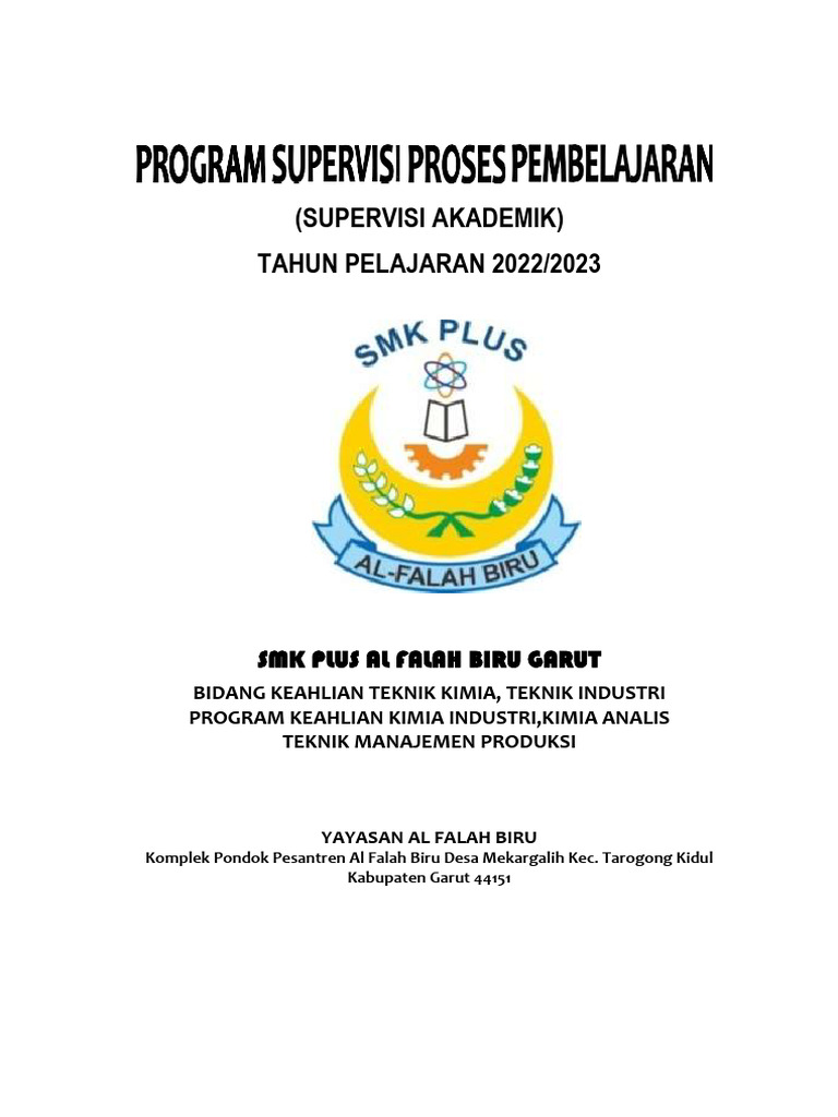 Program Supervisi 2022-2023-1 | PDF