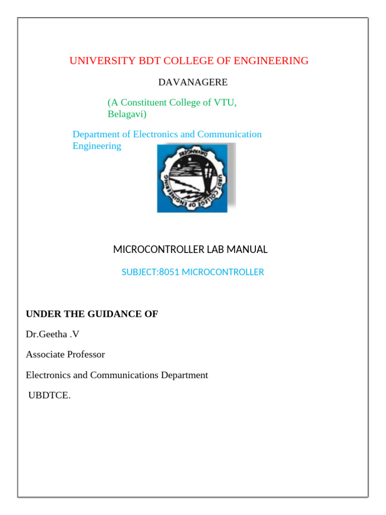 MC Manual Ec | PDF | Microcontroller | Computer Architecture MC Manual Ec | PDF | Microcontroller | Computer Architecture