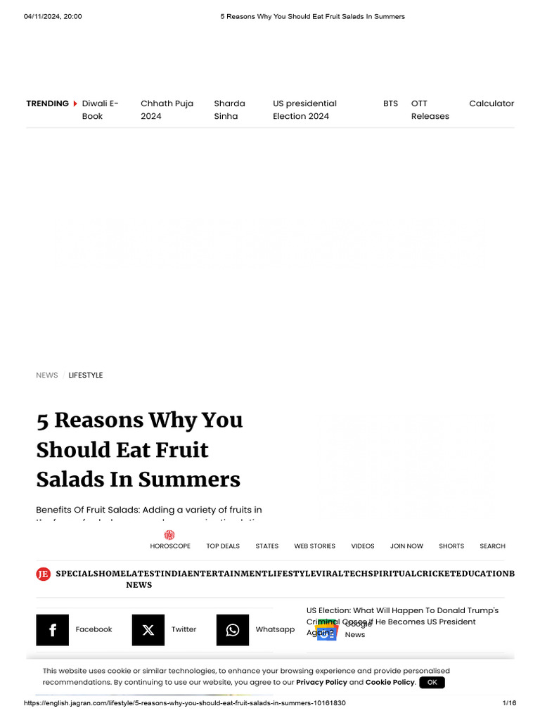 5 Reasons Why You Should Eat Fruit Salads In Summers | PDF 5 Reasons Why You Should Eat Fruit Salads In Summers | PDF