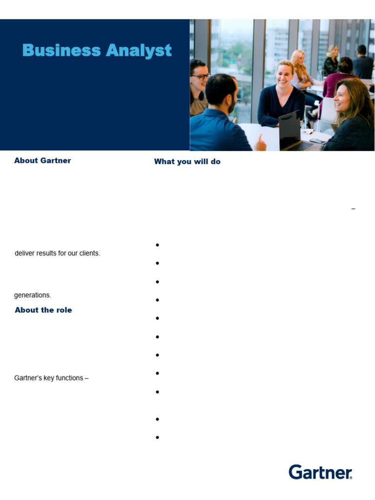 Business Analyst Role at Gartner | PDF | Data Analysis | Business
