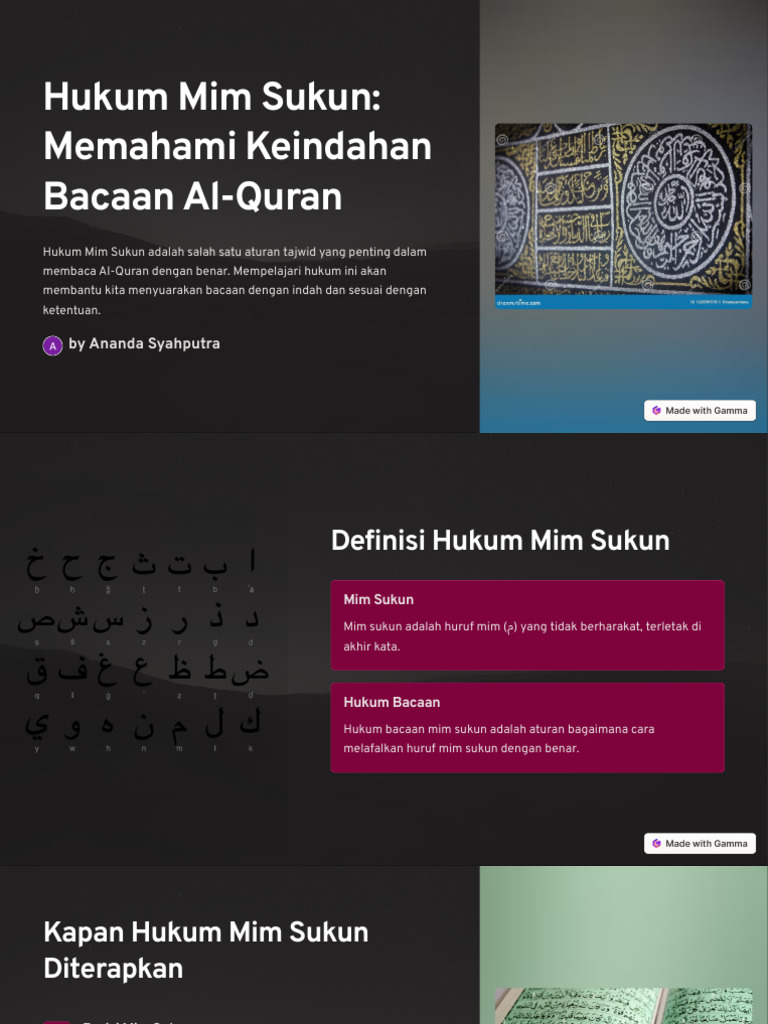 Hukum Mim Sukun Memahami Keindahan Bacaan Al Quran | PDF