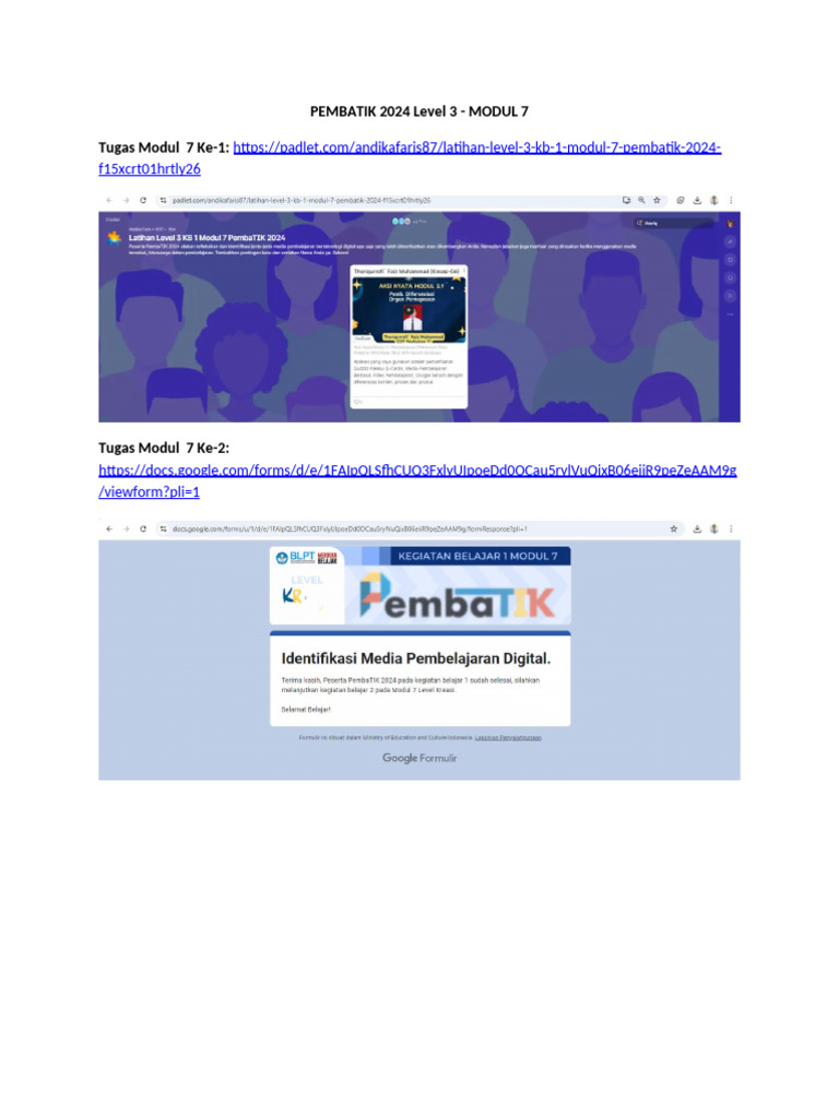 PEMBATIK 2024 Level 3 | PDF