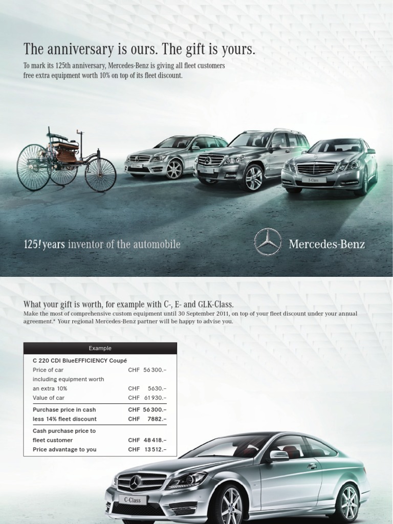 The Anniversary Is Ours. The Gift Is Yours | PDF | Mercedes Benz ...
