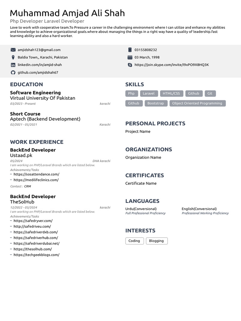 My Resume | PDF | Computing