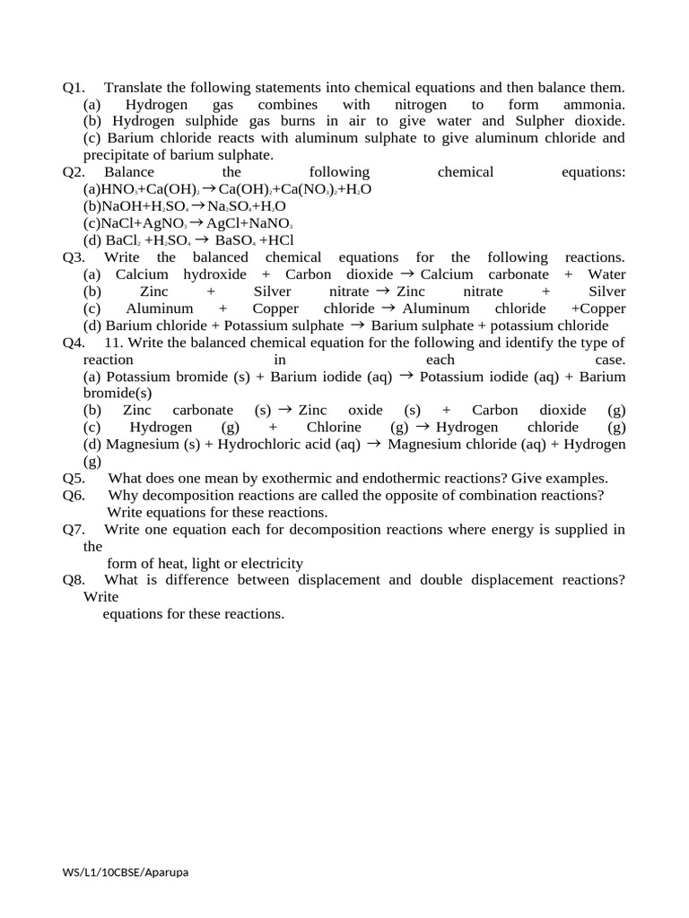 Understanding Chemical Reactions | PDF