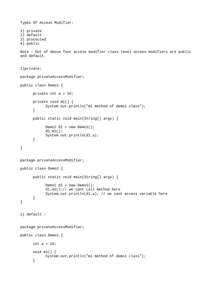Access Modifier | PDF | Computer Programming | Software
