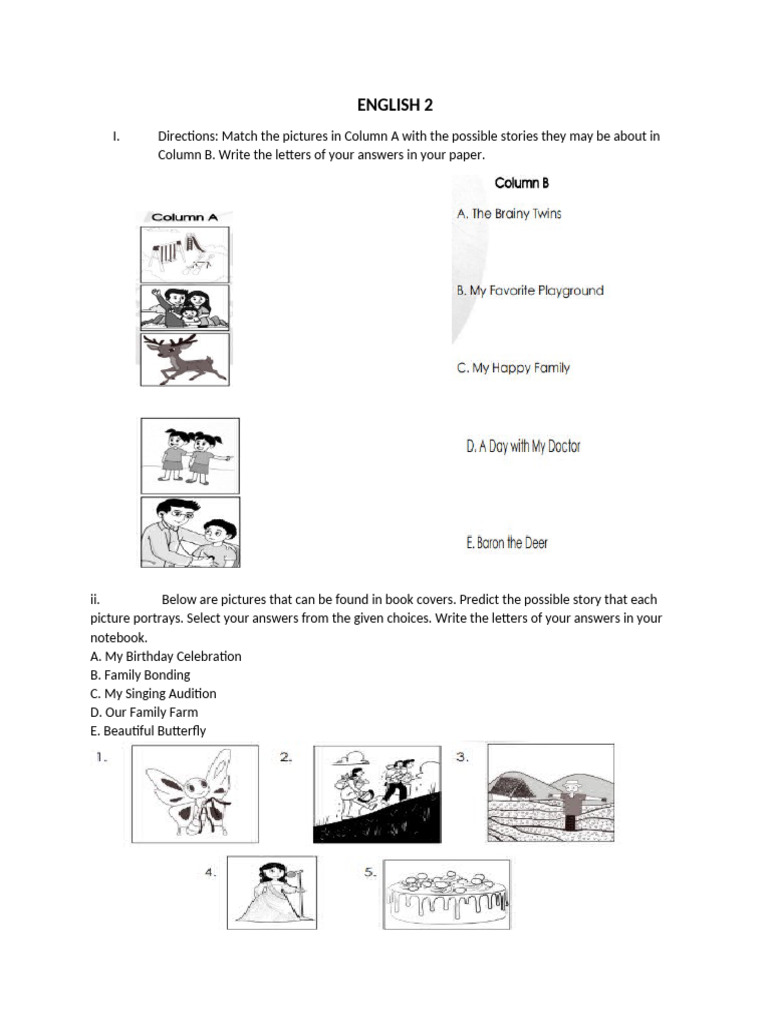 Activity Q2 Week 4 Day 4 - Grade 2 | PDF