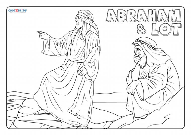Abraham and Lot Coloring Page | PDF
