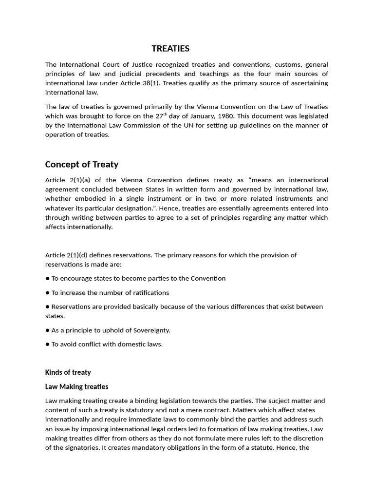 Law of Treaties | PDF | Treaty | International Law