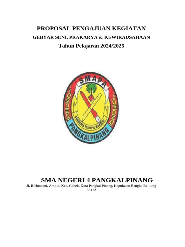 Proposal Gebyar Pkwu | PDF