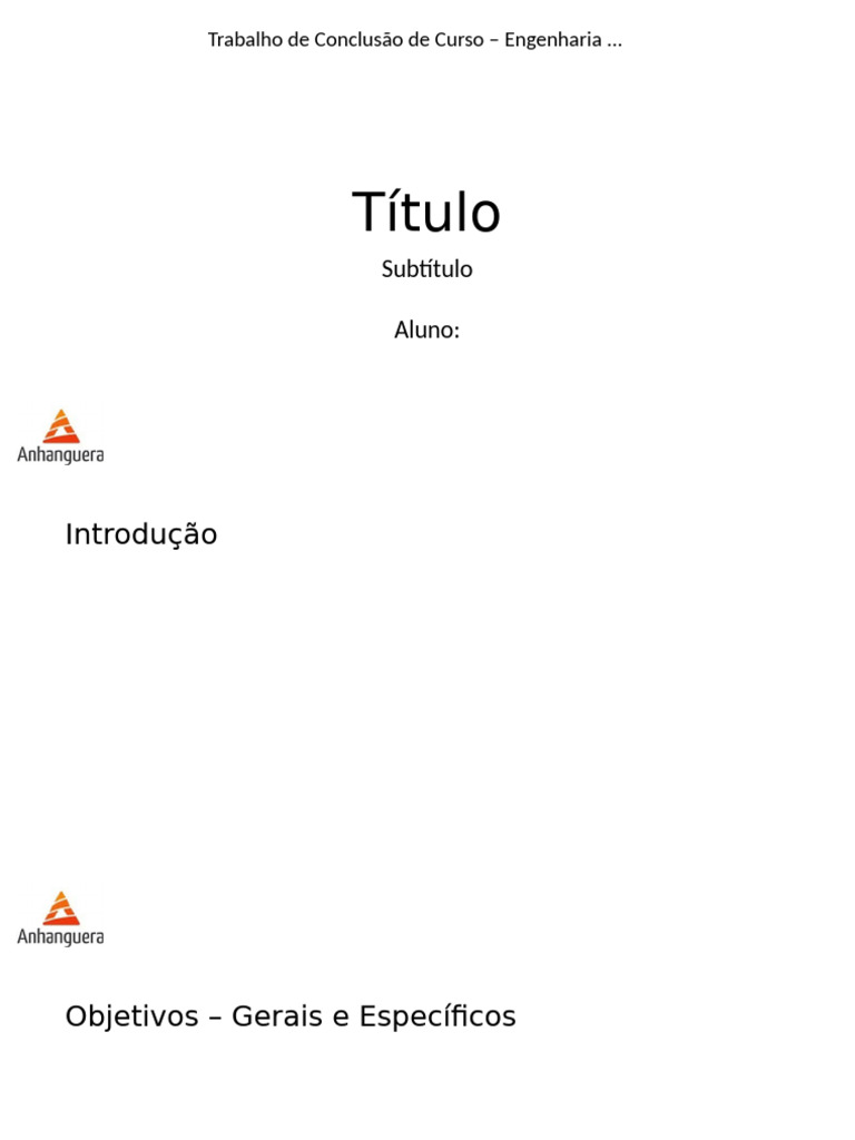 Template - TCC 2 Anhanguera | PDF